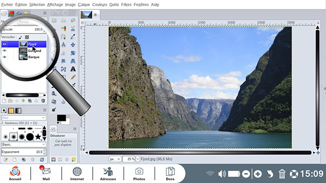Gimp - Créer un montage photo grâce aux calques - Fiches pratiques (Ordissimo v4, Ordissimo v3 ...
