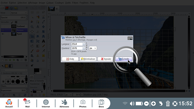 Gimp - Créer un montage photo grâce aux calques - Fiches pratiques (Ordissimo v4, Ordissimo v3 ...