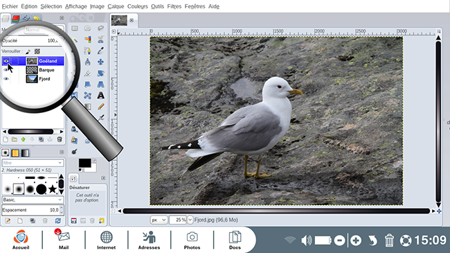 Gimp - Créer un montage photo grâce aux calques - Fiches pratiques (Ordissimo v4, Ordissimo v3 ...