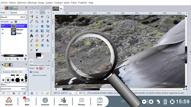 Gimp - Créer un montage photo grâce aux calques - Fiches pratiques (Ordissimo v4, Ordissimo v3 ...